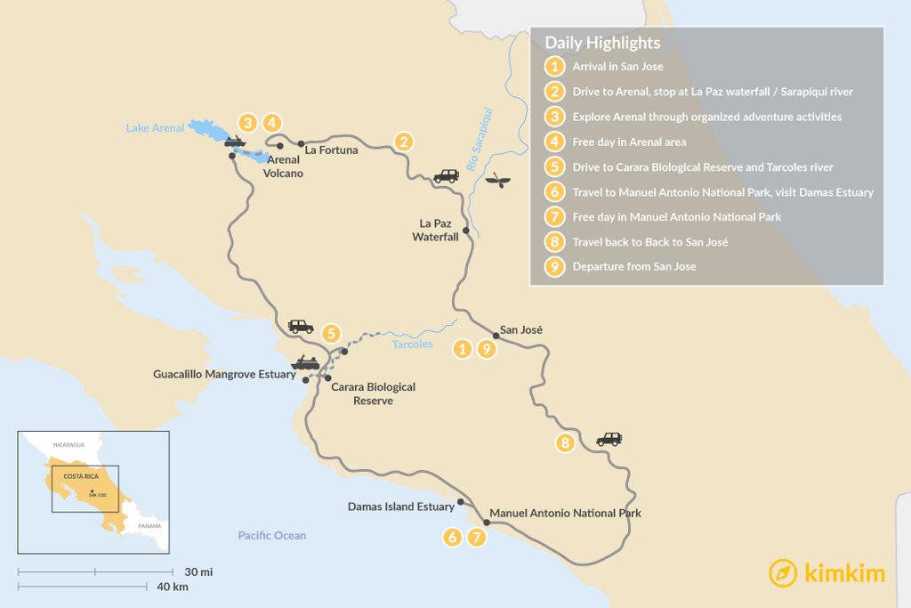 Family-Friendly Arenal and Manuel Antonio National Park- 9 Days | kimkim